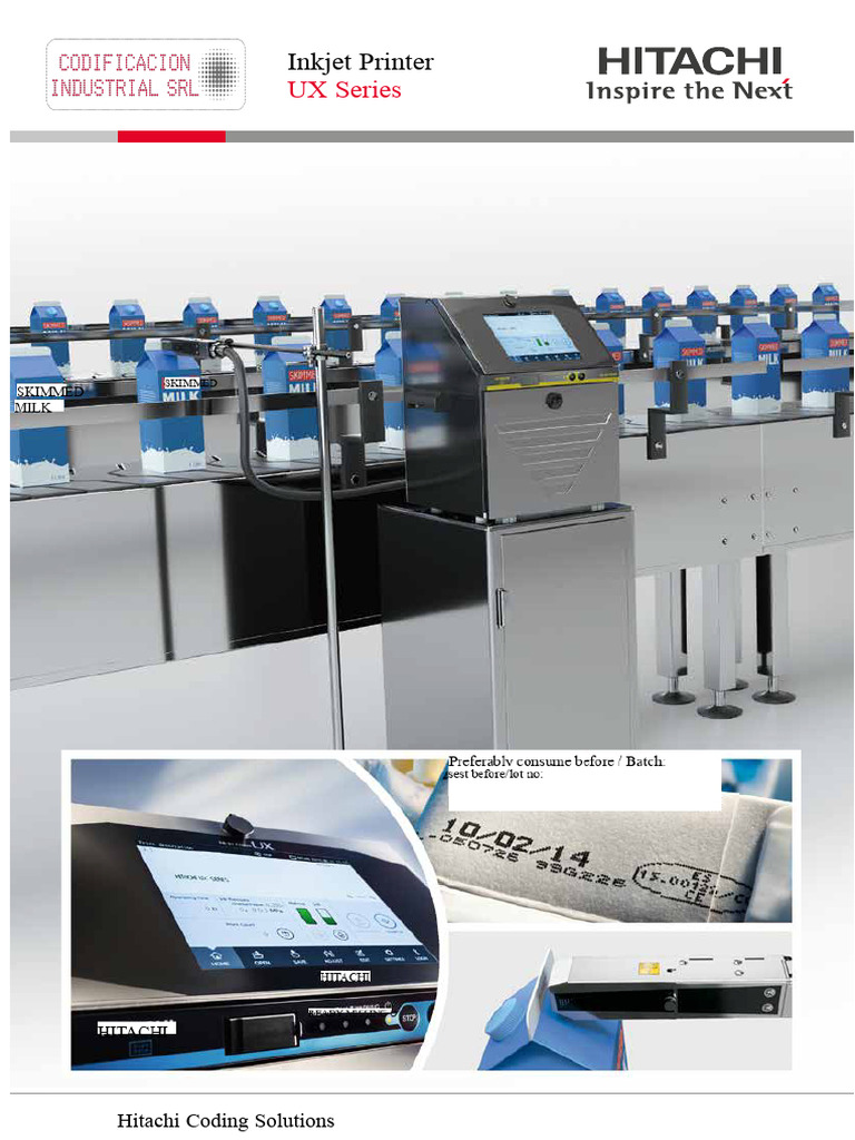 Hitachi UX Series Inkjet Printers | PDF | Printer (Computing ...