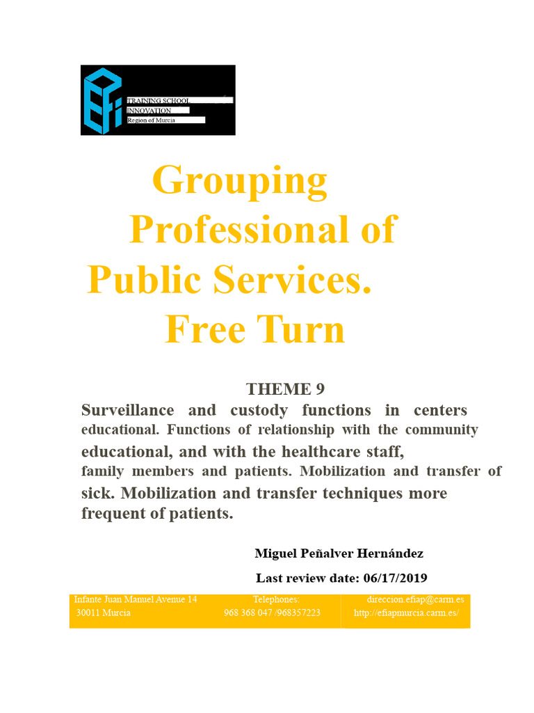 Topic 9. Functions of Surveillance and Custody in Educational Centers ...