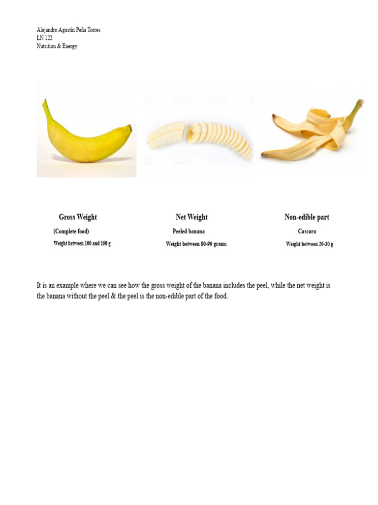 Understanding Gross and Net Weight in Foods | PDF | Weight | Foods