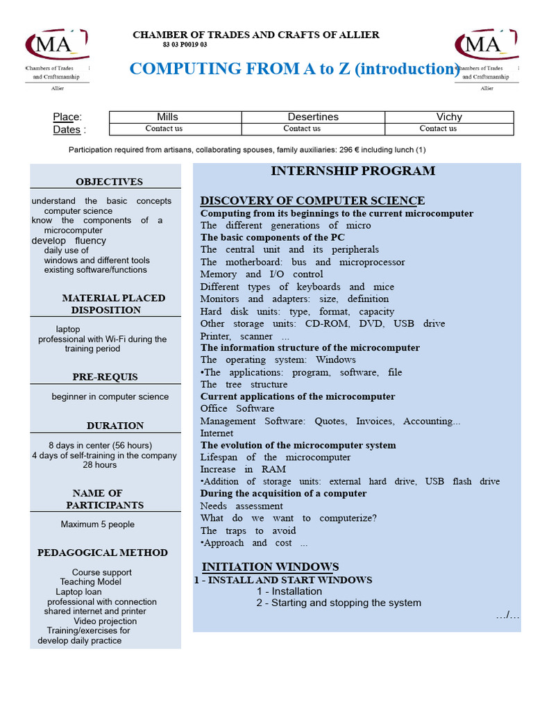 Computer Science Training for Artisans | PDF | Microcomputers | Microsoft Windows
