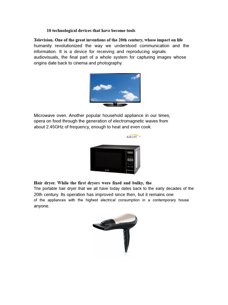 10 Technological Devices That Have Become Tools | PDF | Microwave ...
