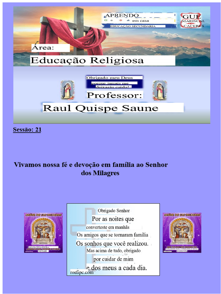 21 - Vivamos Nossa Fé e Devoção Ao Senhor Dos Milagres | PDF | Deus | Fé