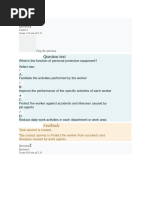 PPE Training Pre-Test and Answers | PDF | Personal Protective Equipment ...