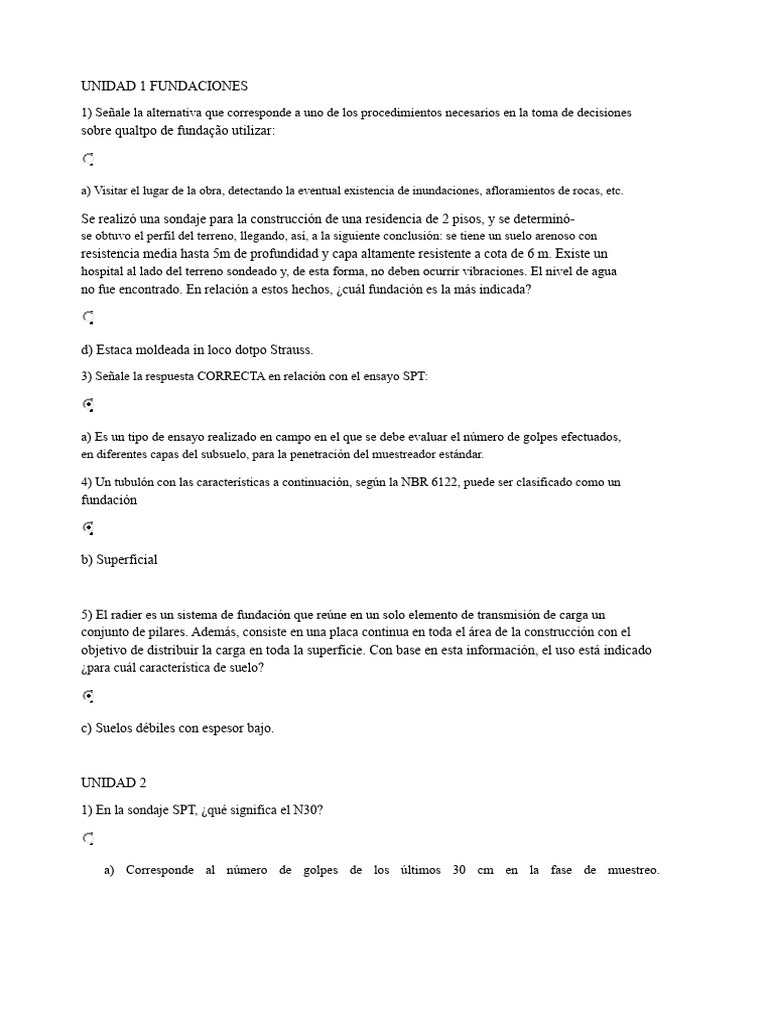 Hasta La Unidad 7 de Fundaciones | PDF | Fundación (Ingeniería)