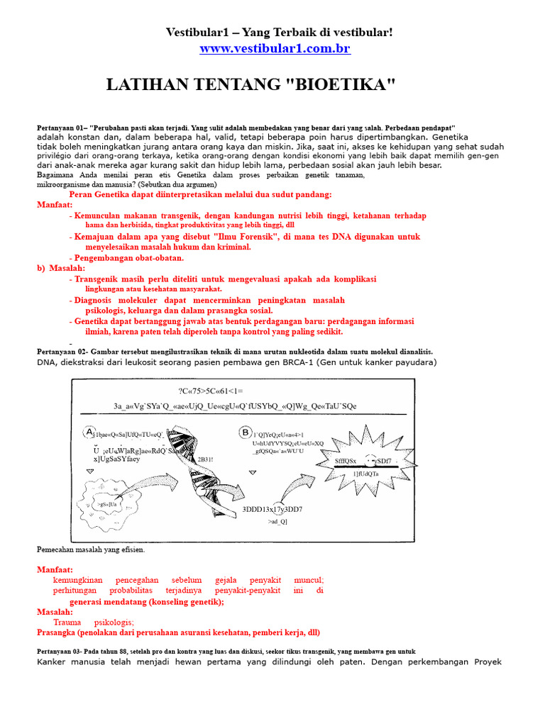 Latihan Bioetika | PDF