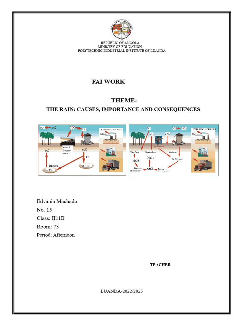 Work On The Rains and Their Consequences | PDF | Rain | Precipitation