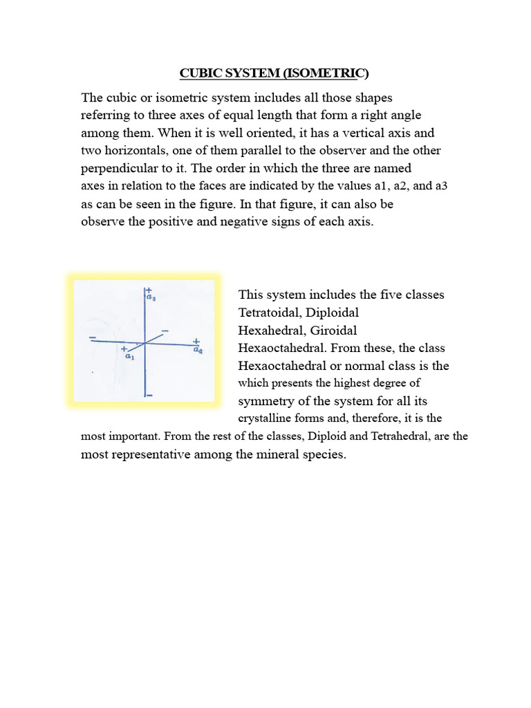 Cubic System | PDF | Tetrahedron | Crystal Structure