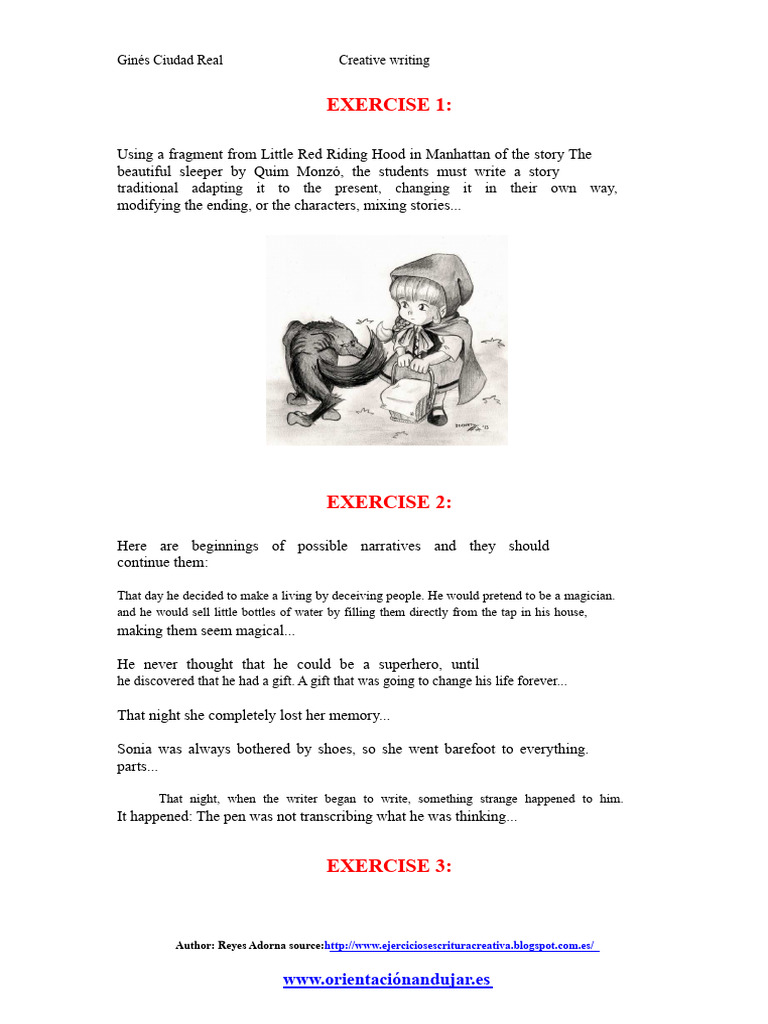 25 Exercises To Work On Creative Writing 1 PDF | PDF