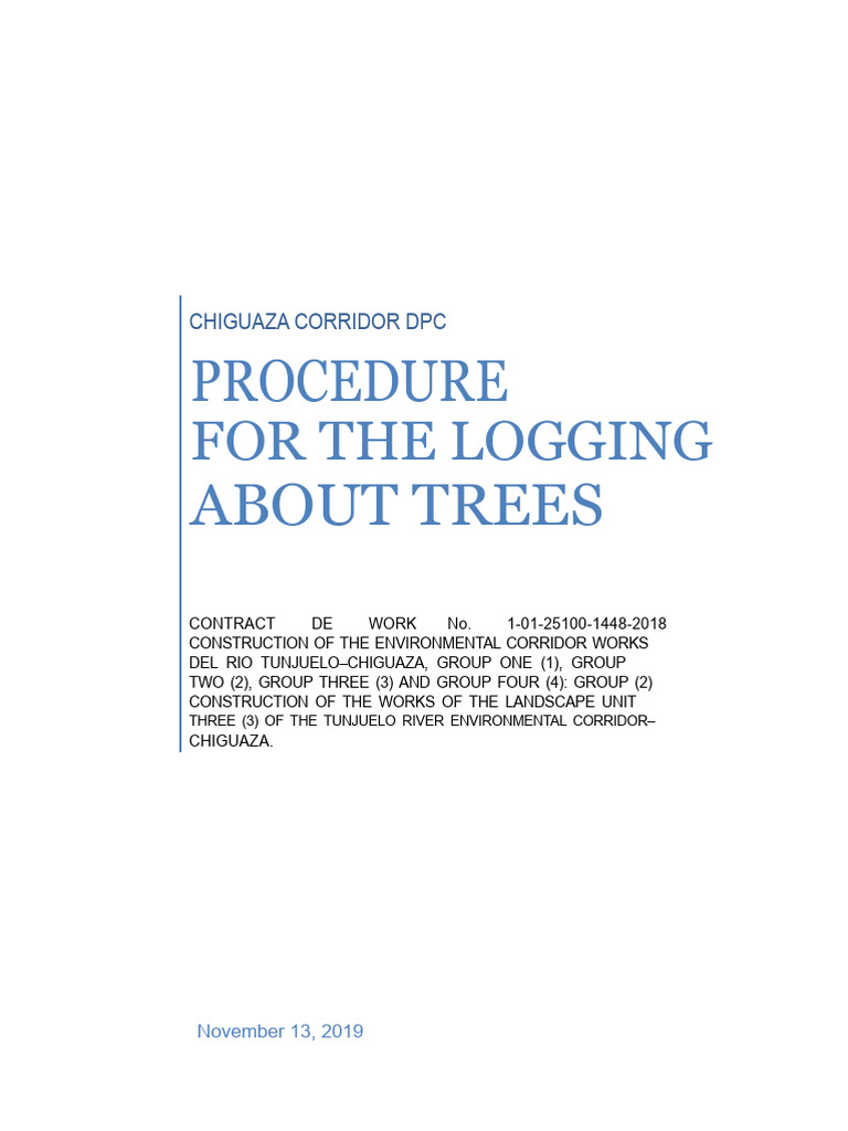 Procedure For Tree Felling Apu | PDF | Logging | Trees