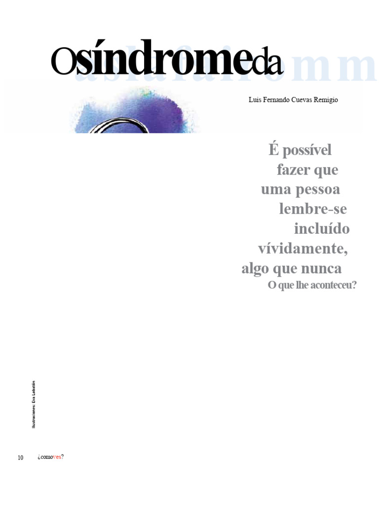 A Síndrome Da Memória Falsa | PDF | Memória | Lobo temporal