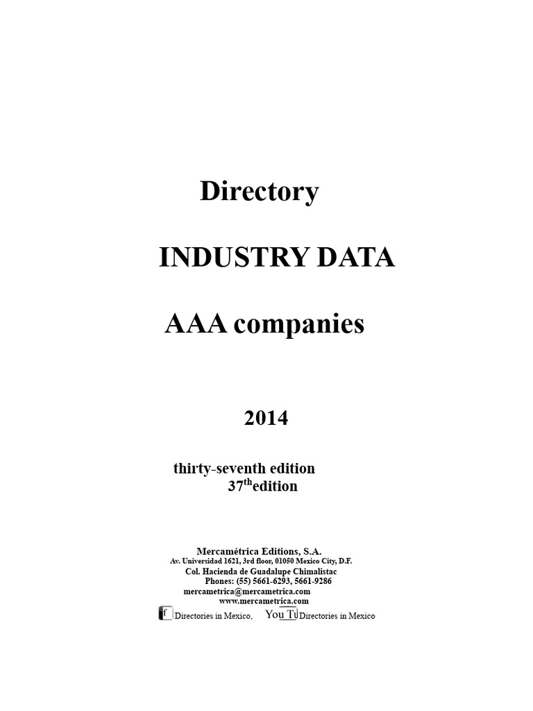 Industrial Directory AAA Companies | PDF | Mexico | Economies