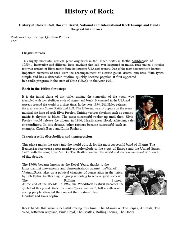 History of Rock | PDF | Rock Music | Grunge