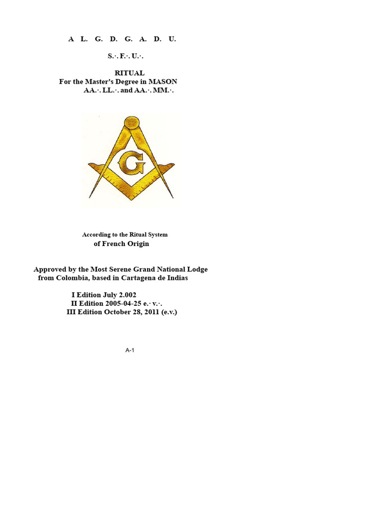 Master Mason Ritual Guide | PDF | Freemasonry | Immortality