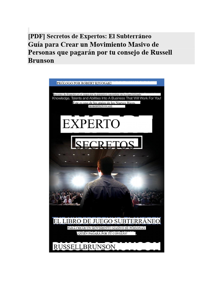 PDF Expert Secrets de Russell Brunson PDF | PDF