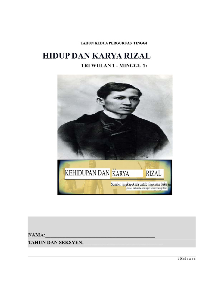 Sejarah dan Karya Jose Rizal | PDF