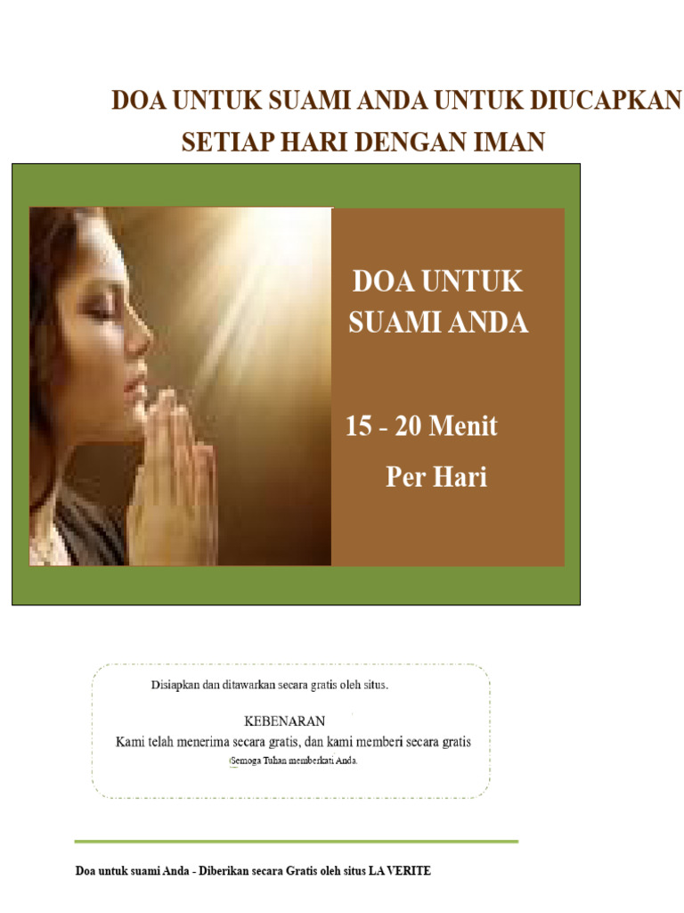 Doa Harian untuk Suami yang Beriman | PDF