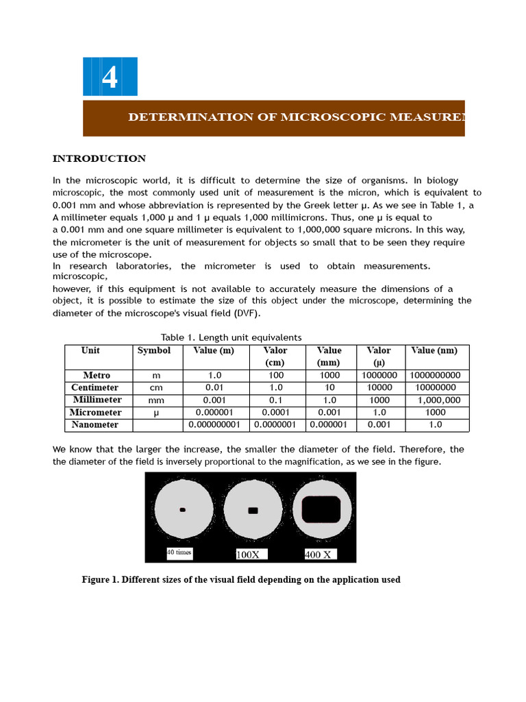°4 Laboratory Practice of Microscopic Measurements | PDF | Microscope ...