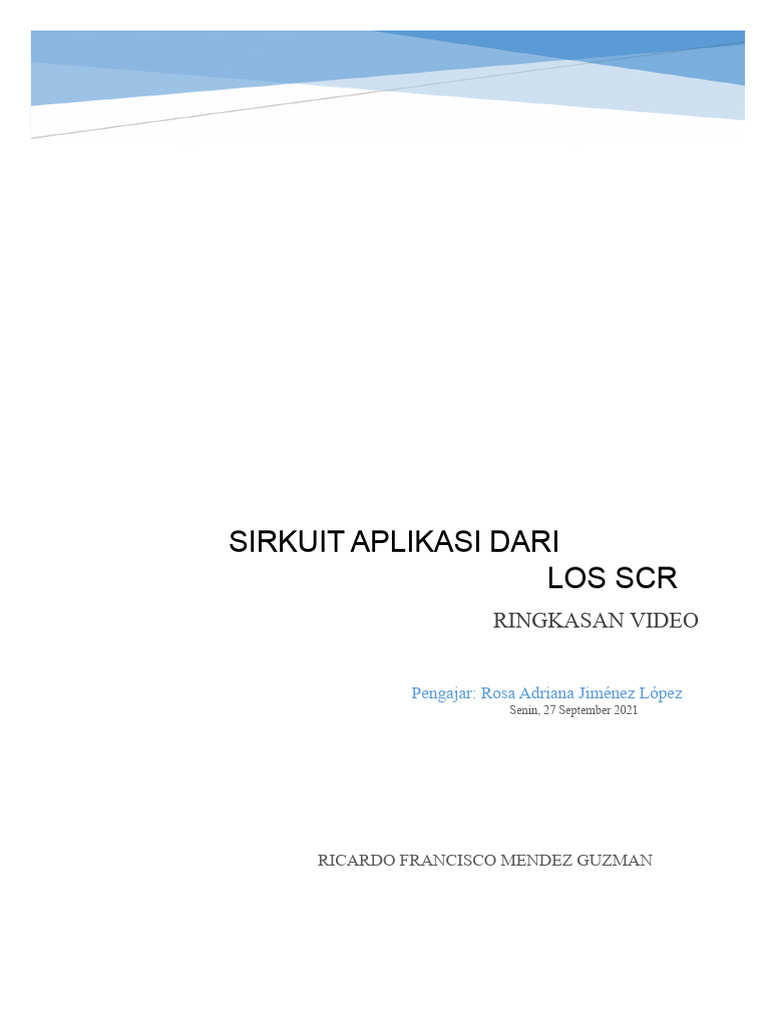 Sirkuit Aplikasi SCR | PDF