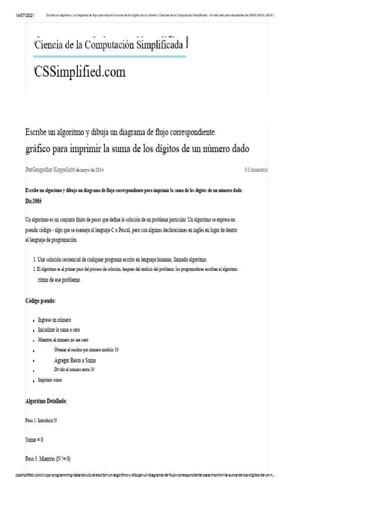 Gráfico para Imprimir La Suma de Los Dígitos de Un Número Dado | PDF ...