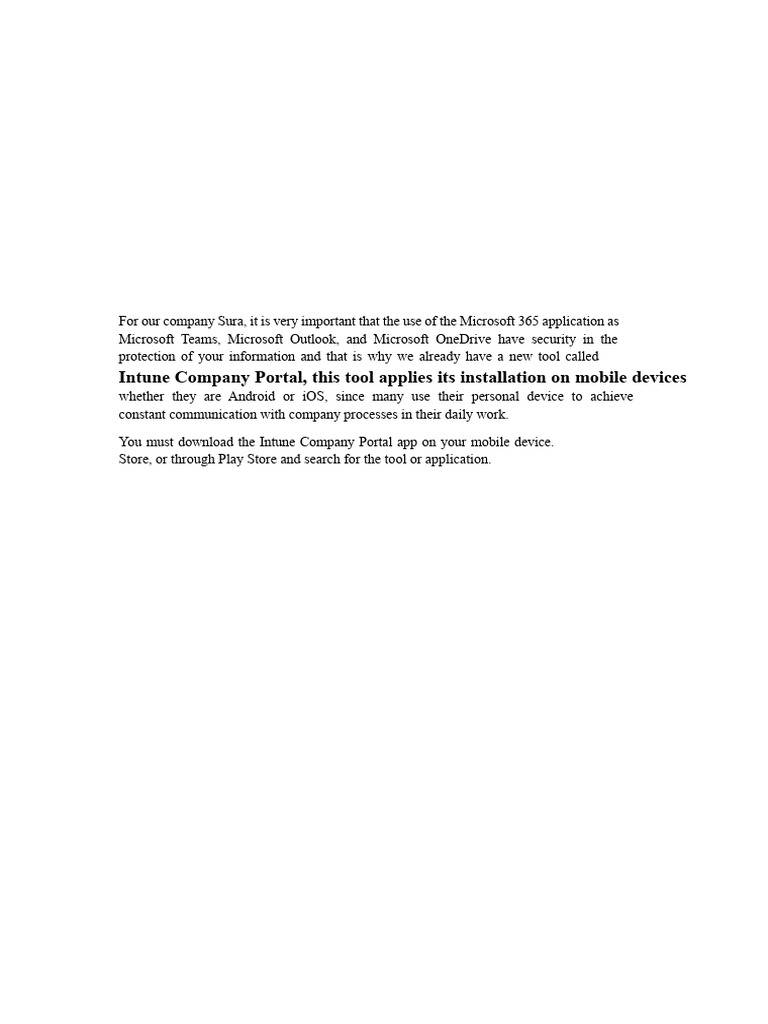 Intune Manual | PDF | Mobile App | Microsoft Outlook