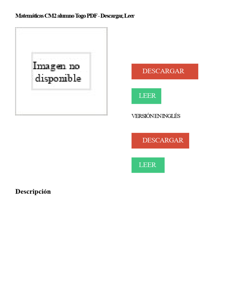 Descargar: Matemáticas CM2 Alumno Togo PDF - Descargar, Leer | PDF ...