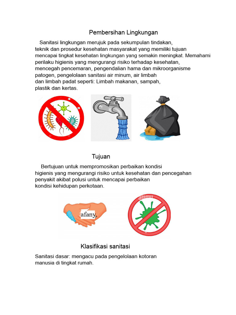 Pembersihan dan Sanitasi Lingkungan Efektif | PDF