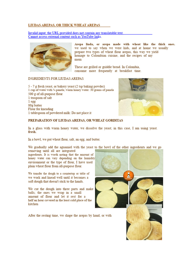 smooth arepas | PDF | Dough | Breads