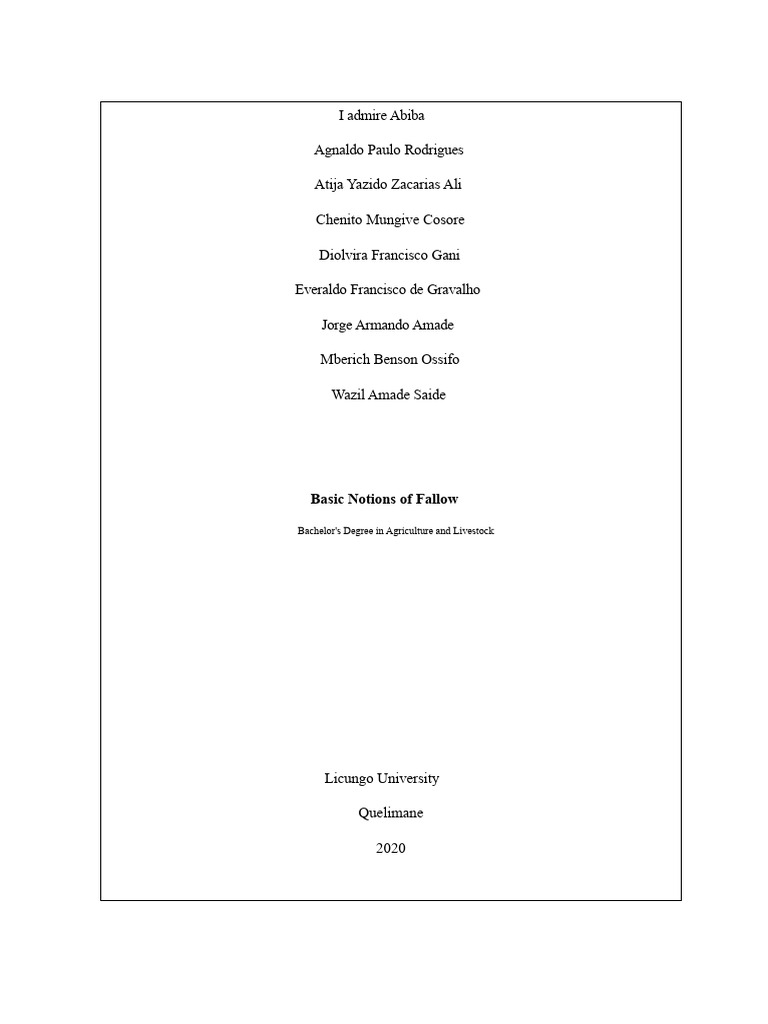 Fallow | PDF | Crop Rotation | Agriculture