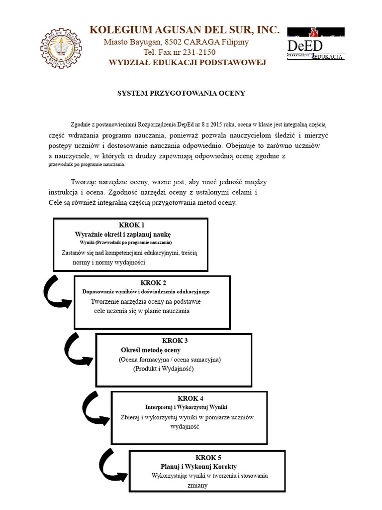 System Przygotowania Ocen | PDF
