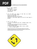 AA Driving Test Practice Questions | PDF | Intersection (Road ...