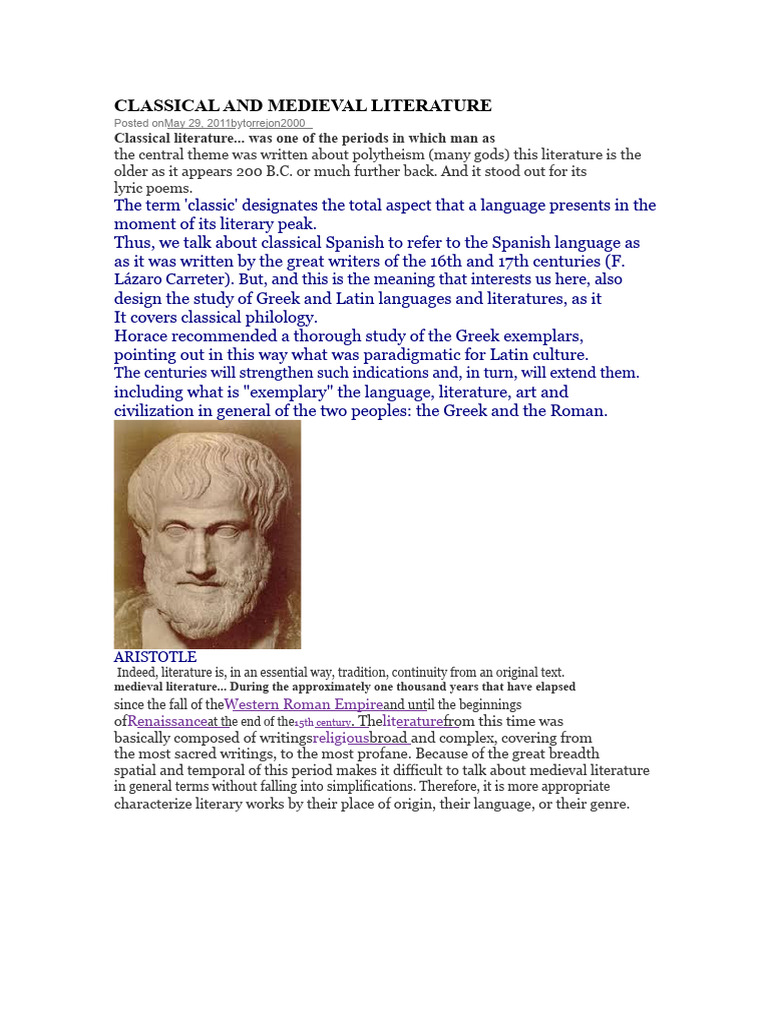 Classical and Medieval Literature | PDF | Chivalric Romance | Chivalry