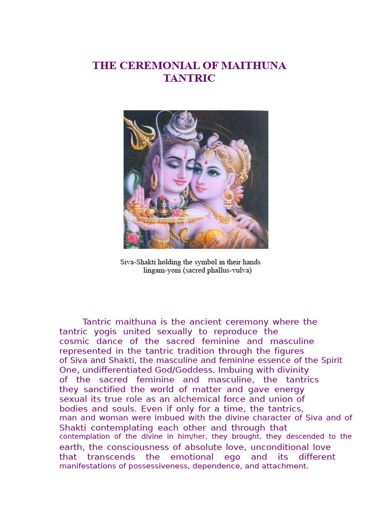Understanding Tantric Maithuna Ritual | PDF | Tantra | Shiva