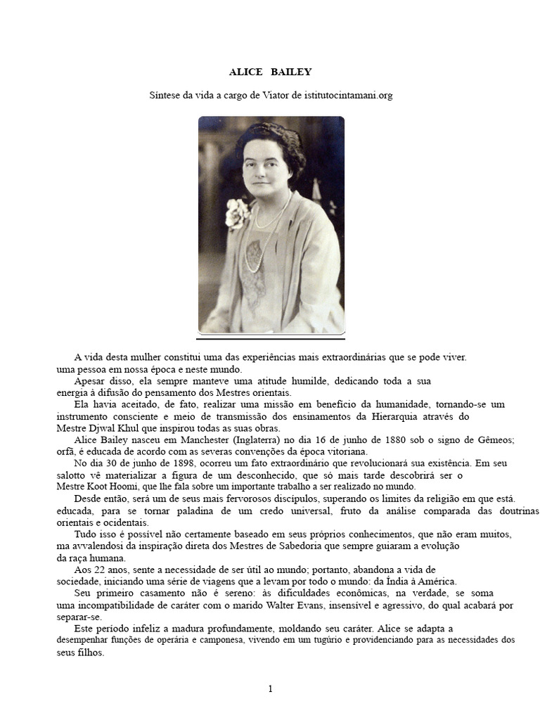 Alice Bailey | PDF | Teosofia | Helena Blavatsky