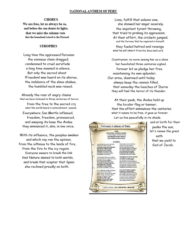 National Anthem of Peru in Quechua | PDF | Peru