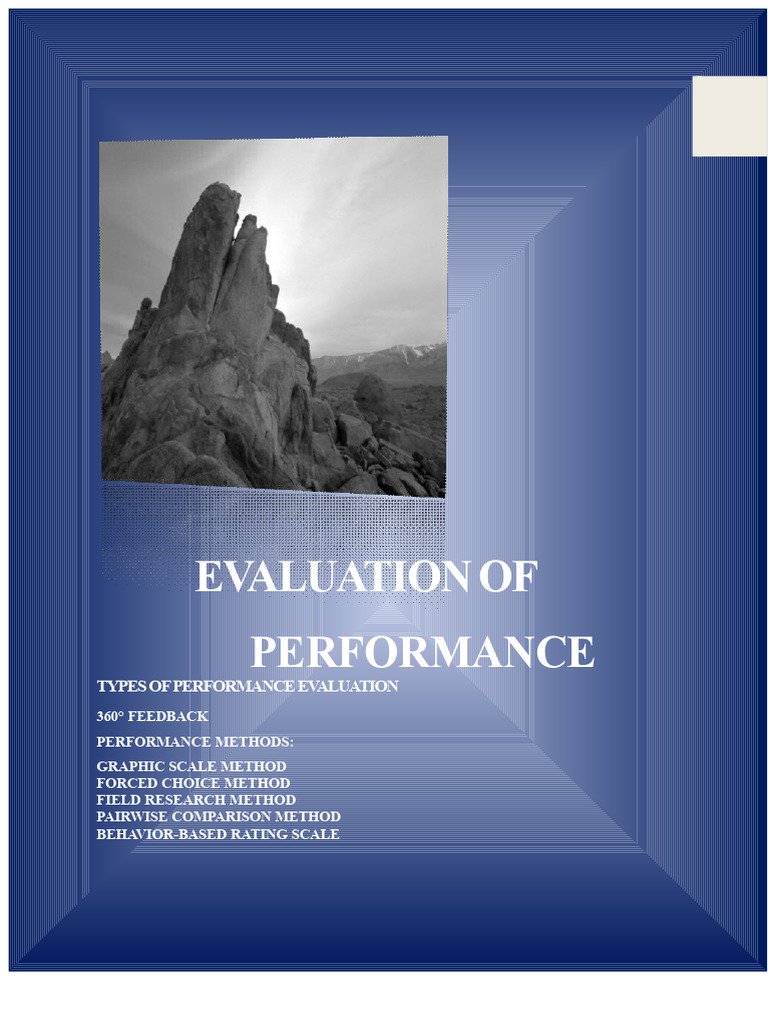 Performance Evaluation | PDF | Performance Appraisal | Evaluation