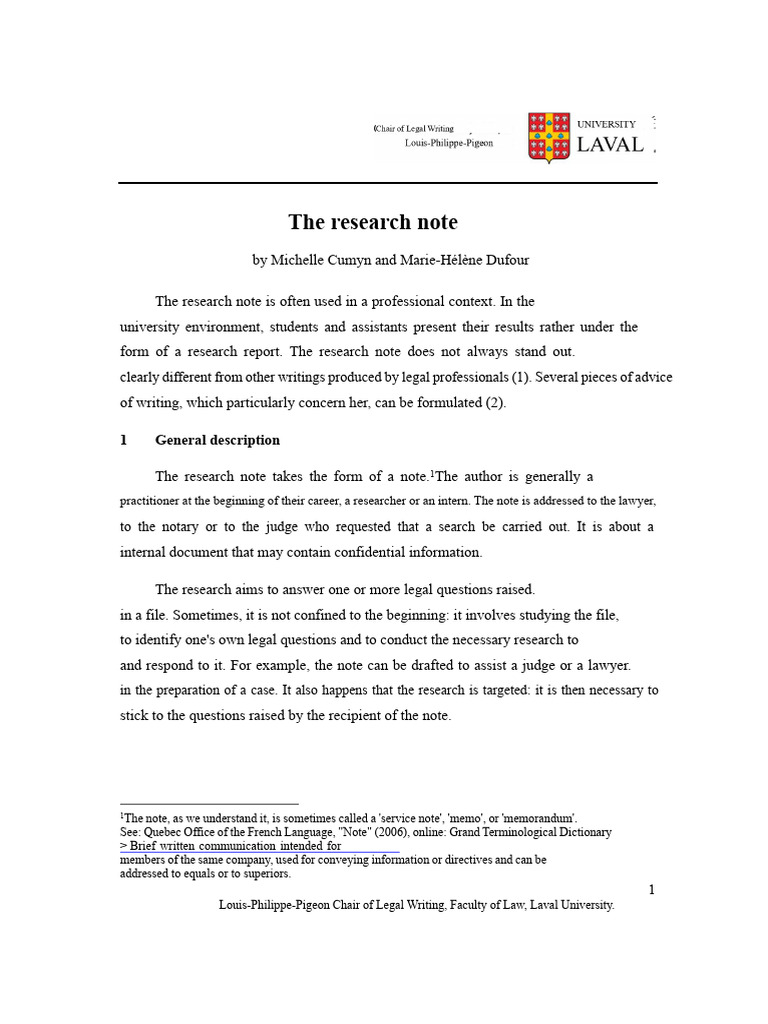 Research Capsule Note VF | PDF | Memorandum | Lawyer