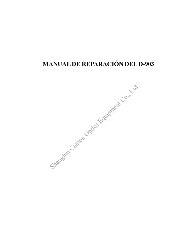 Manual de Reparación Del D-903 | PDF | Fuente de alimentación | Diodo emisor de luz
