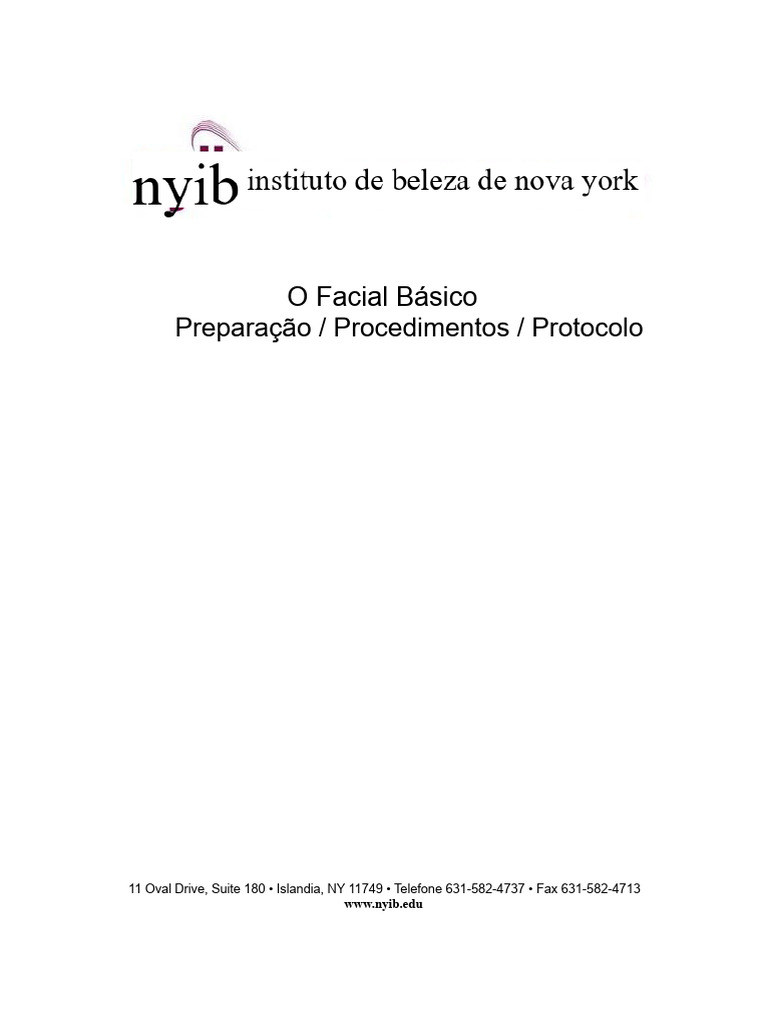 Protocolo de Facial Básico NYIB | PDF | Olho | Pele