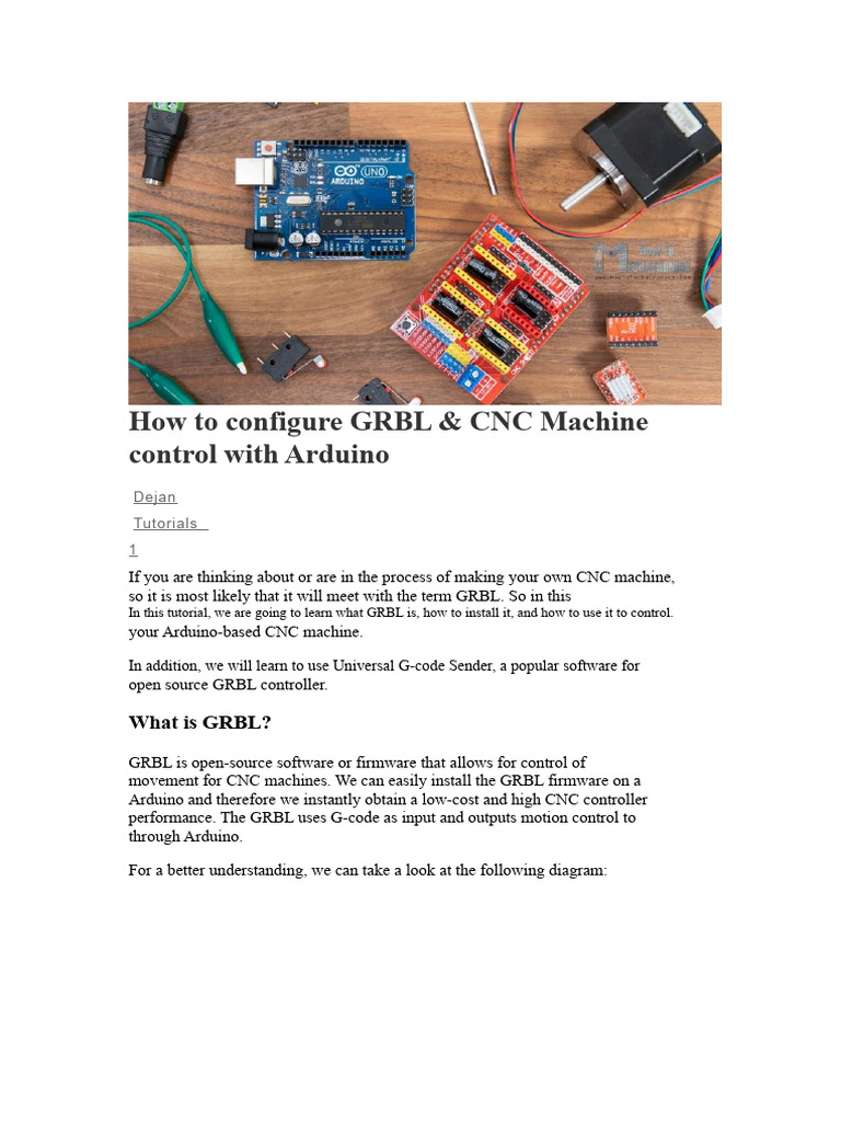 Configuring GRBL for Arduino CNC | PDF | Arduino | Zip (File Format)