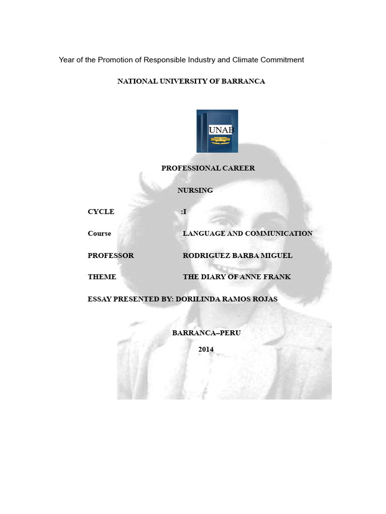 Anne Frank's Diary: A Personal Essay | PDF | Anne Frank | The Holocaust