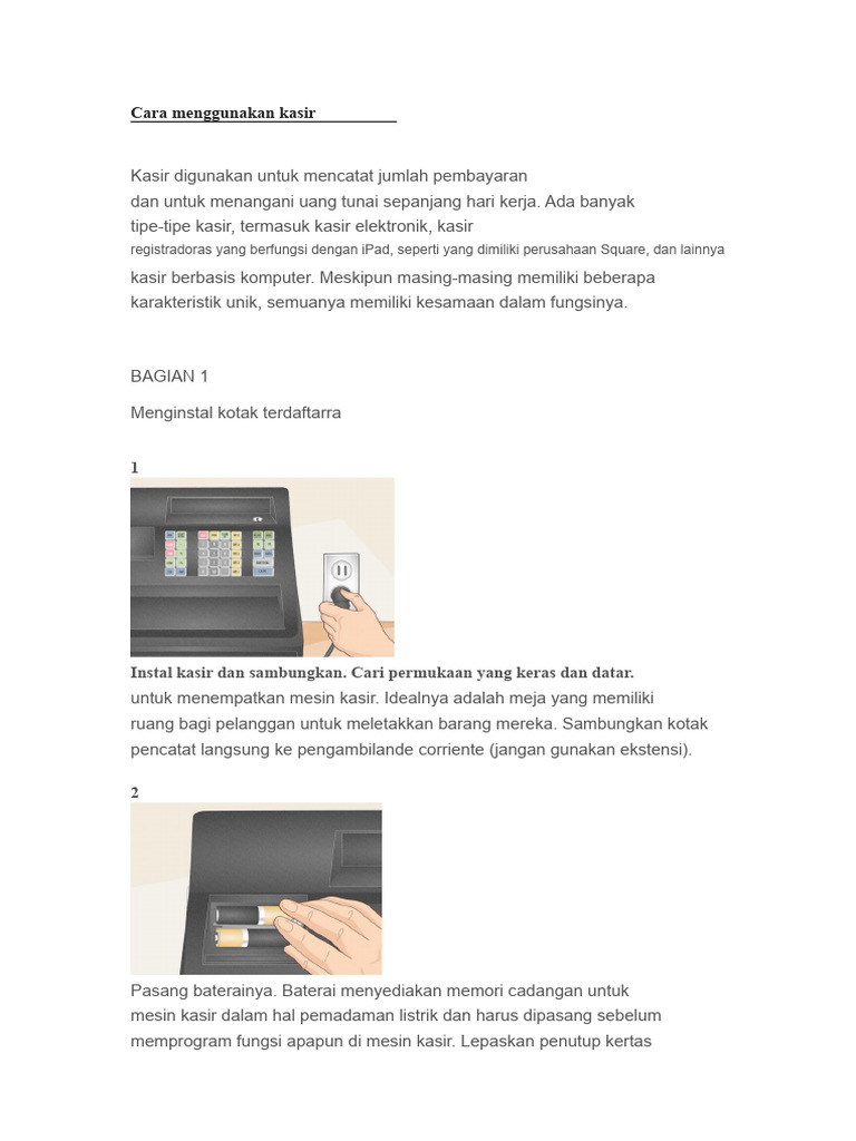Cara Menggunakan Mesin Kasir PDF | PDF