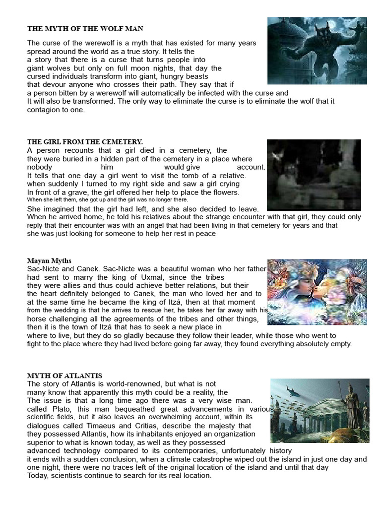 Myth of The Werewolf | PDF | Atlantis | Werewolves