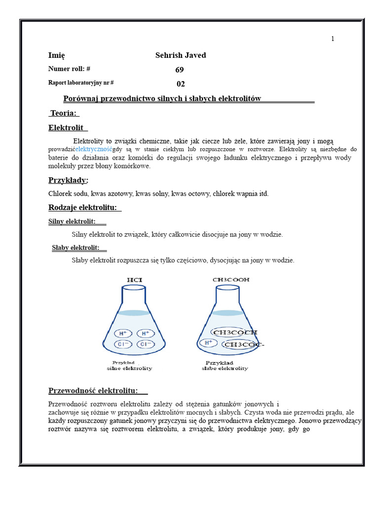 Raport Laboratoryjny NR 02 | PDF