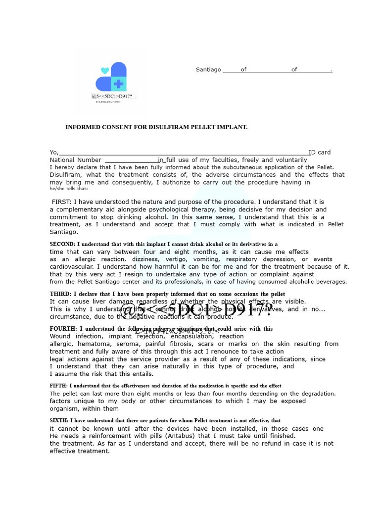 Pellet Implant Consent | PDF | Informed Consent | Medical Specialties