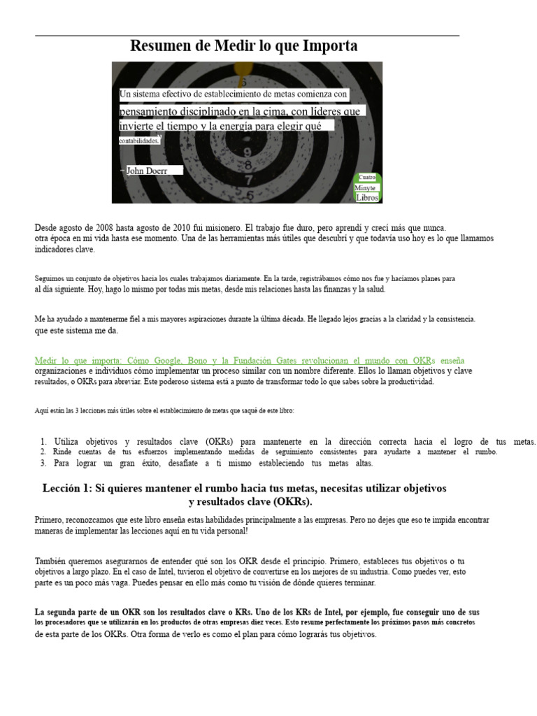 John Doerr - Mide Lo Que Importa | PDF