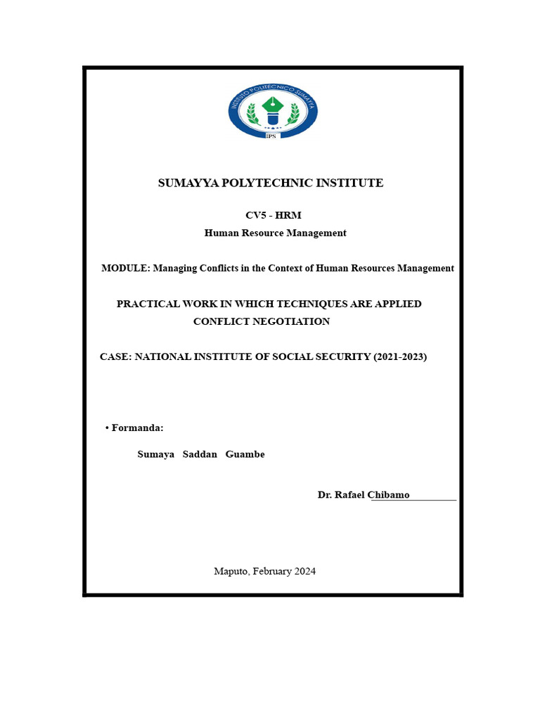 Conflict Management III | PDF | Negotiation | Conflict Resolution