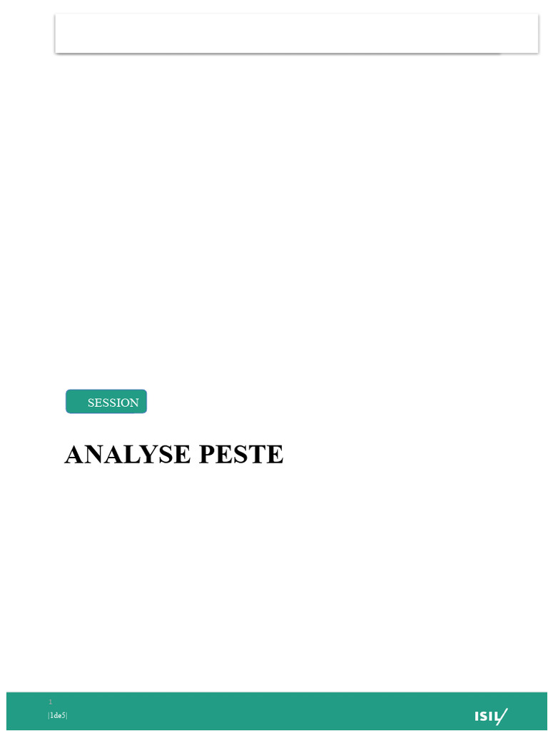 Exemple D'analyse PESTEL | PDF | Croissance économique | Économie