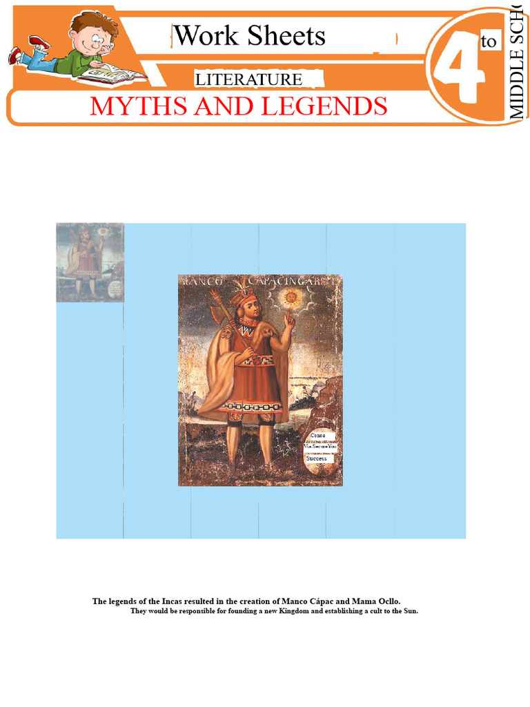Myths and Legends For Fourth Grade of Secondary School | PDF | Inca Empire