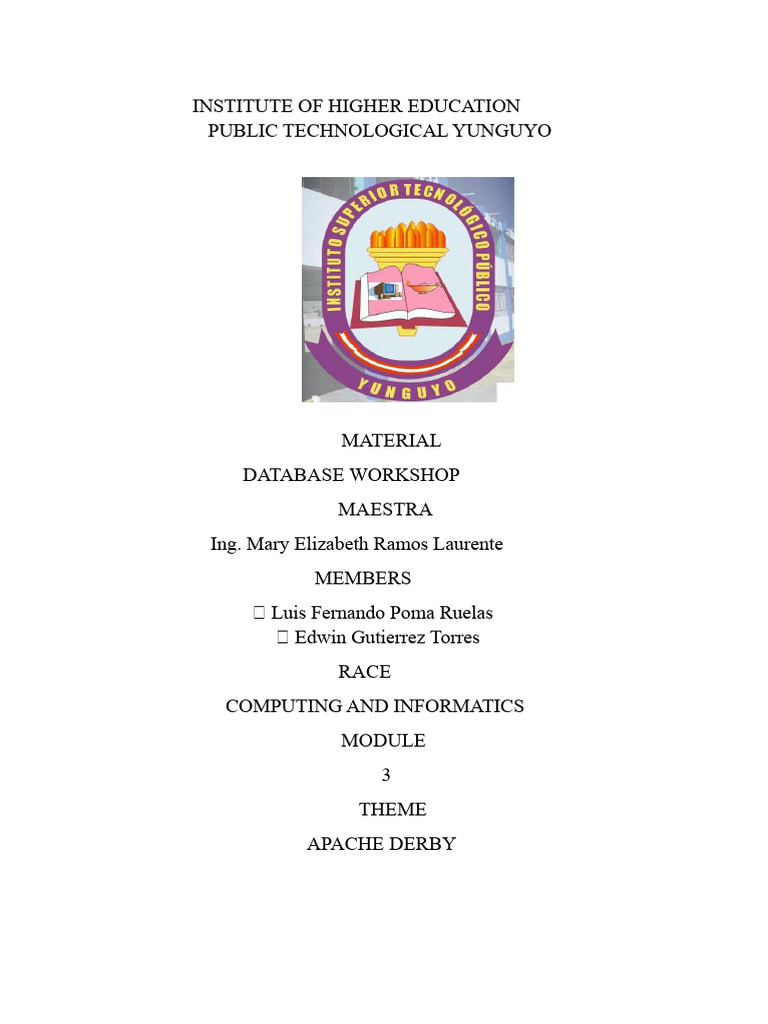 Yunguyo Public Higher Technological Education Institute | PDF ...