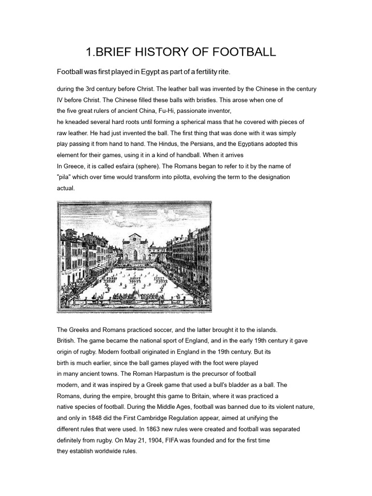 History of Soccer and Its Fundamentals | PDF | Association Football | Foot